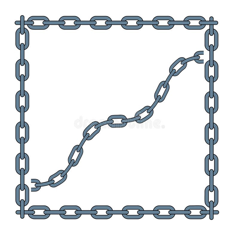 Vector Chains Set Isolated on White Background. Stock Vector ...