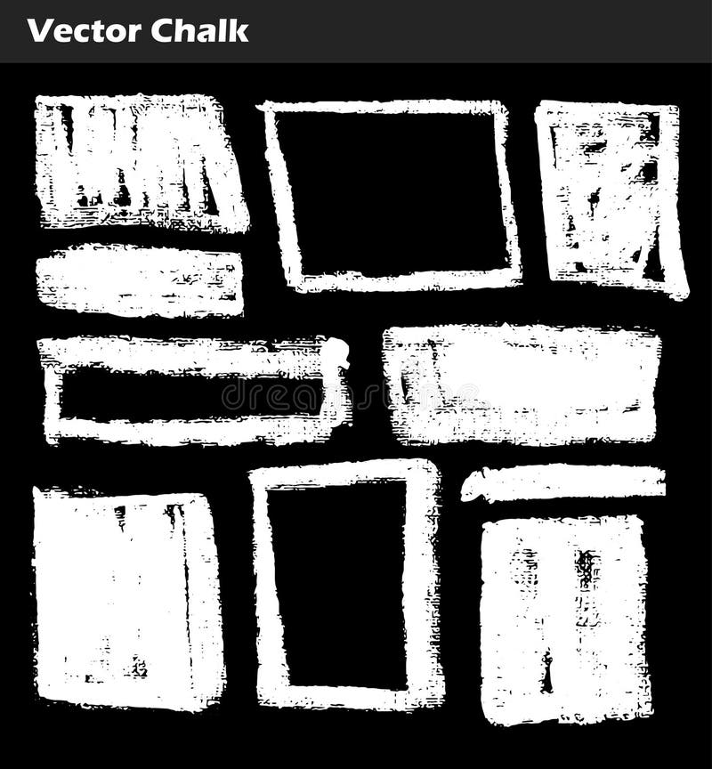 Black Ink Rectangle Shapes Isolated on White Stock Illustration ...