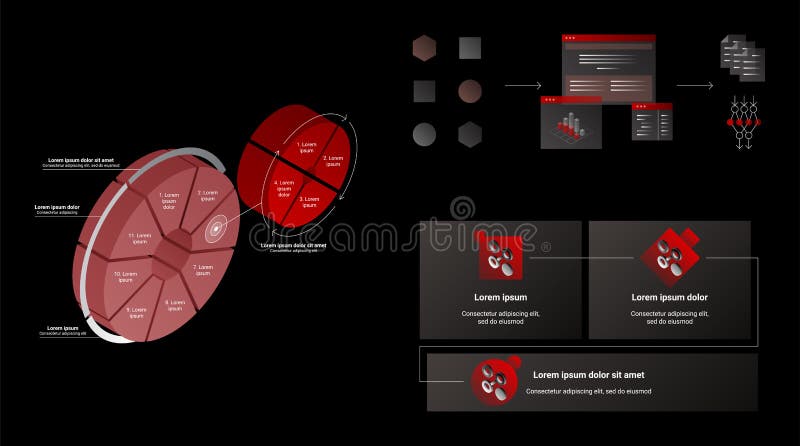 Set of Vector Charts, Graphs and Diagrams Stock Vector - Illustration ...