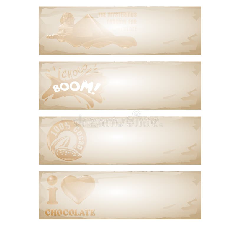 Set of Vector Chocolate Banners. Stock Vector - Illustration of ...