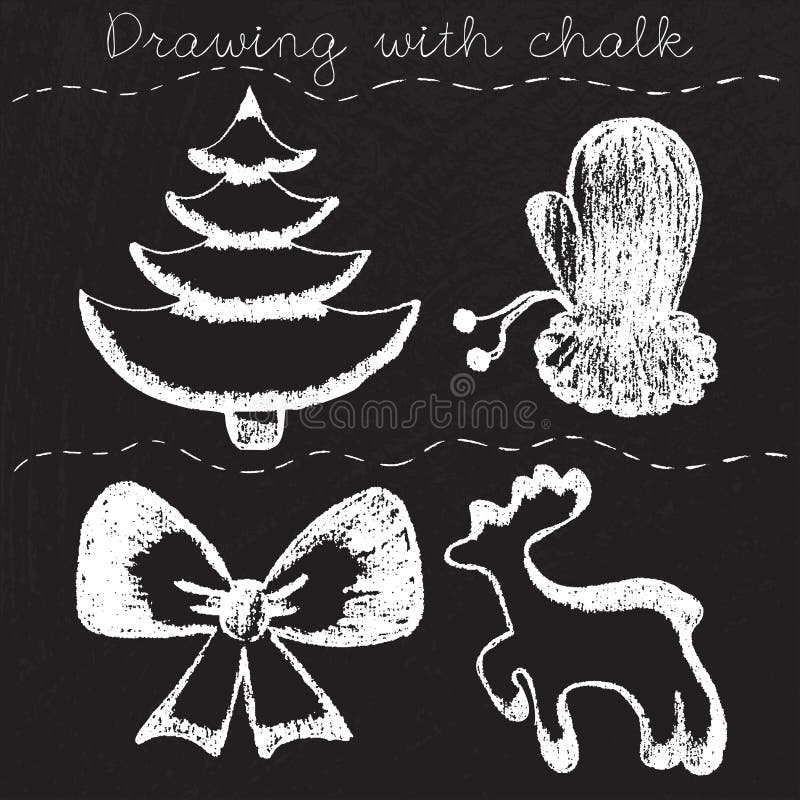 Set of Vector Christmas Shapes Stock Vector - Illustration of ...