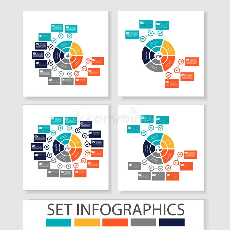 Set of Vector Circles and Other Elements for Infographic. Template for ...