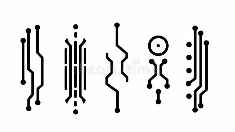 Set of Vector Circuit Board Icons for Website Design, Logos, Apps ...