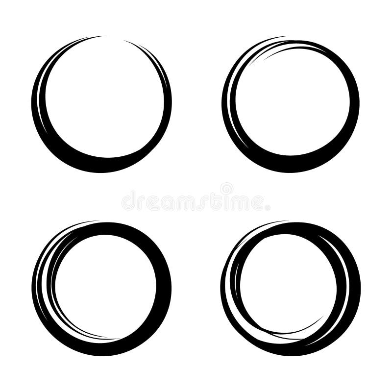 Set Vector Circular Round Circles for Message Note Mark Design Element ...