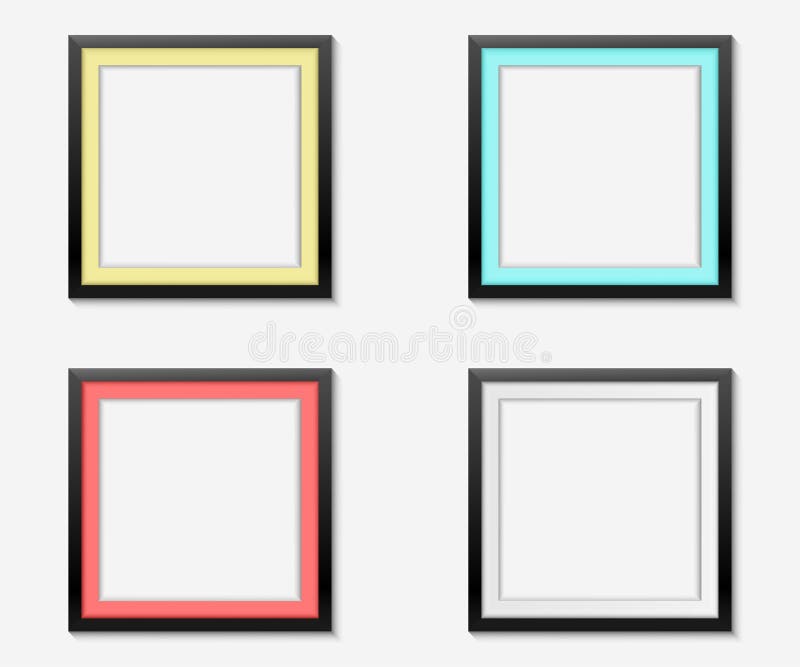 Set of Vector Color Frame Design Stock Illustration - Illustration of ...