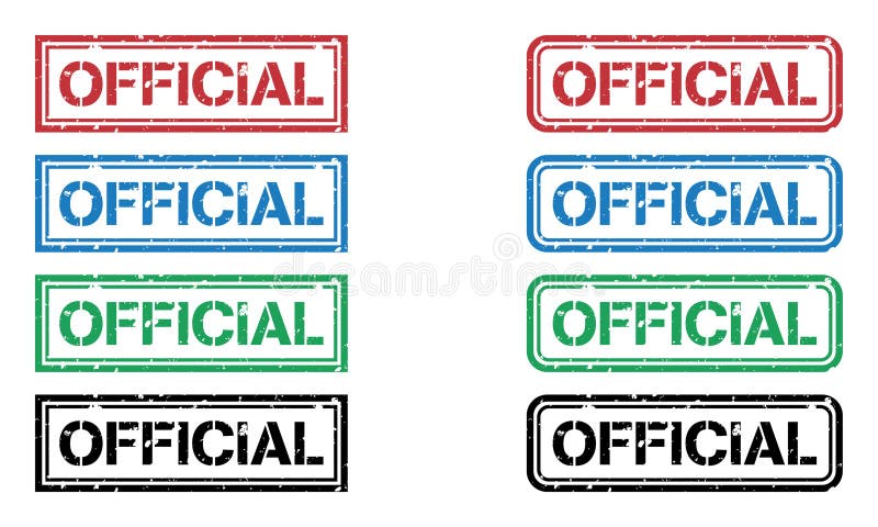 Set of Vector Colored Grunge Official Stamps Stock Vector ...