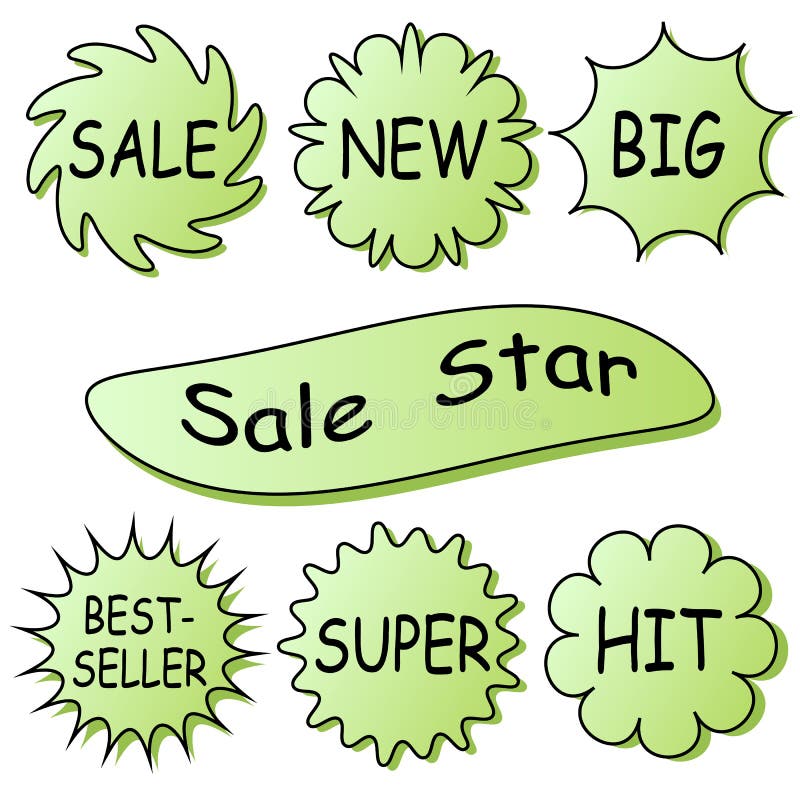 Set of Vector Colored Sales Logos. Stock Vector - Illustration of badge ...