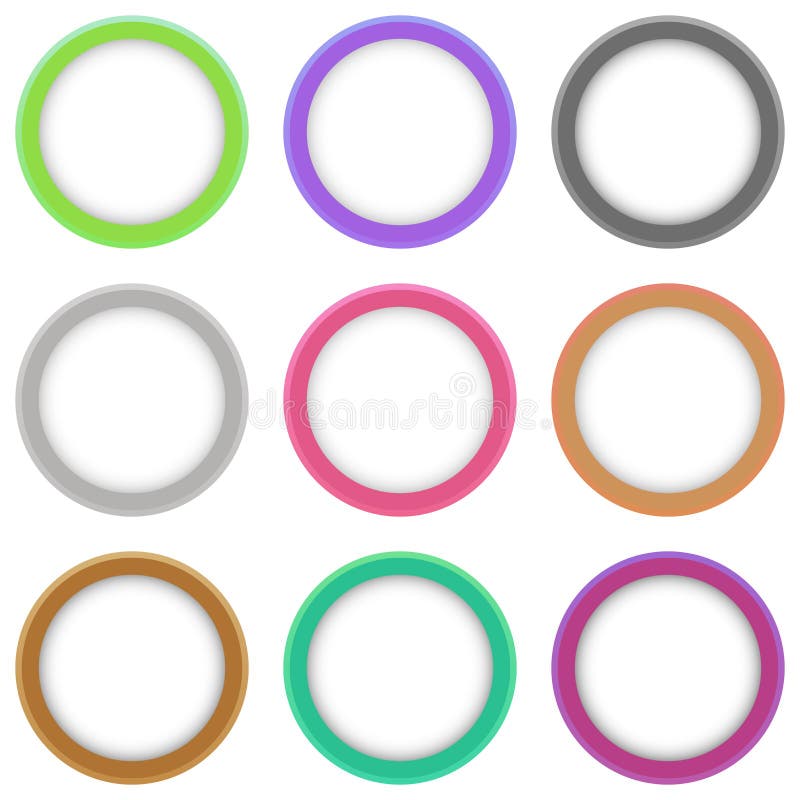 Set of Modern Vector Colorful Oval Banners Stock Vector - Illustration ...