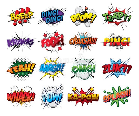 Comic Sound Effects Stock Illustrations – 4,124 Comic Sound Effects ...