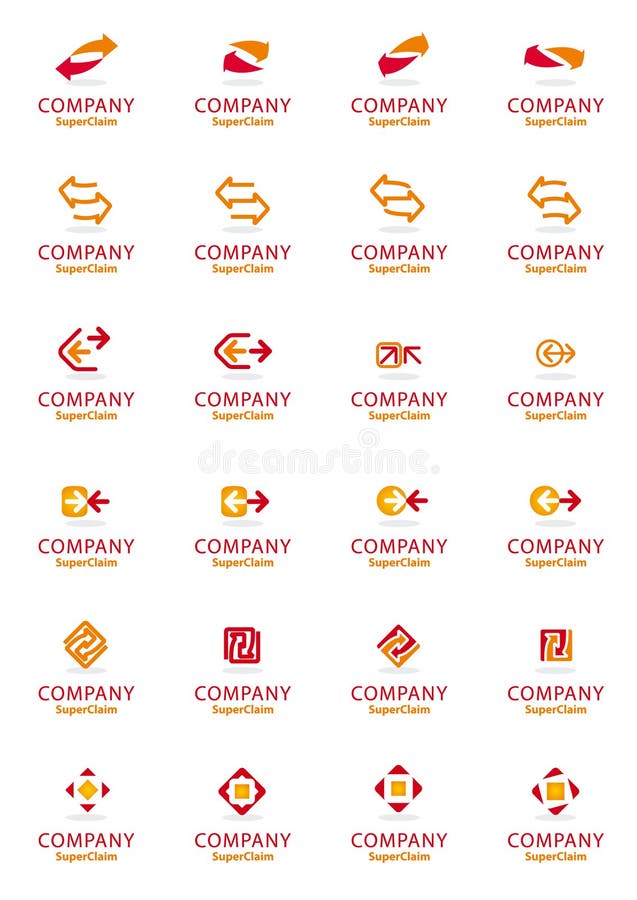 Set of Vector Corporate Star Logo Symbols Stock Vector - Illustration ...
