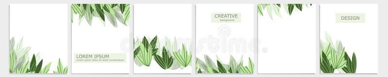 Set of Vector Cover Notebook Design. Abstract Floral Template Design ...