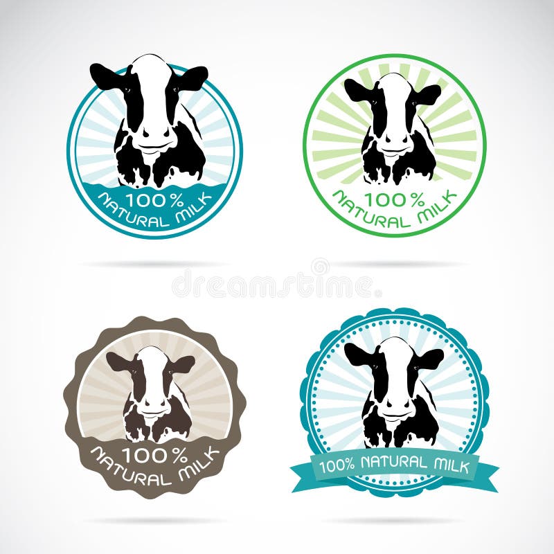 Vector of Two Cows Head Design on a White Background. Animals Farm ...