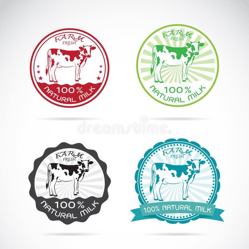 Vector of Two Cows Head Design on a White Background. Animals Farm ...
