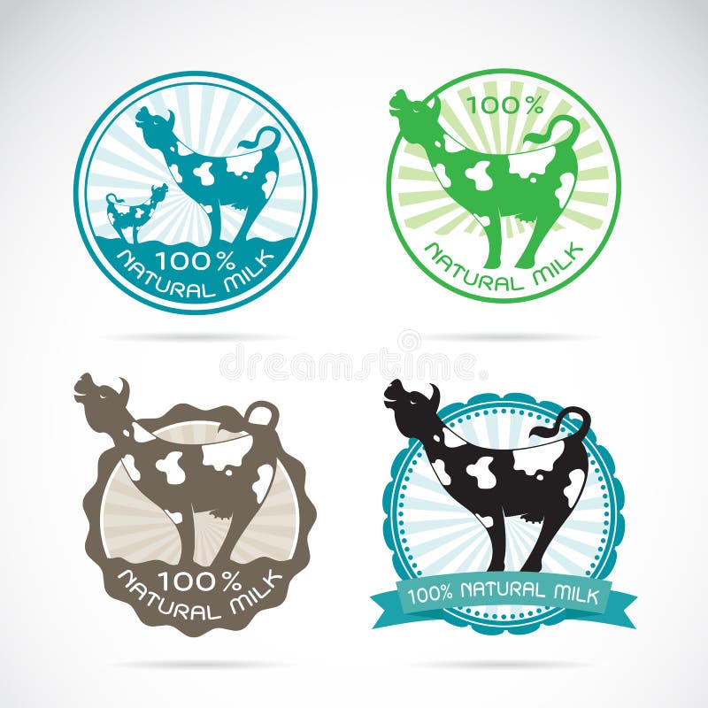 Vector of Two Cows Head Design on a White Background. Animals Farm ...