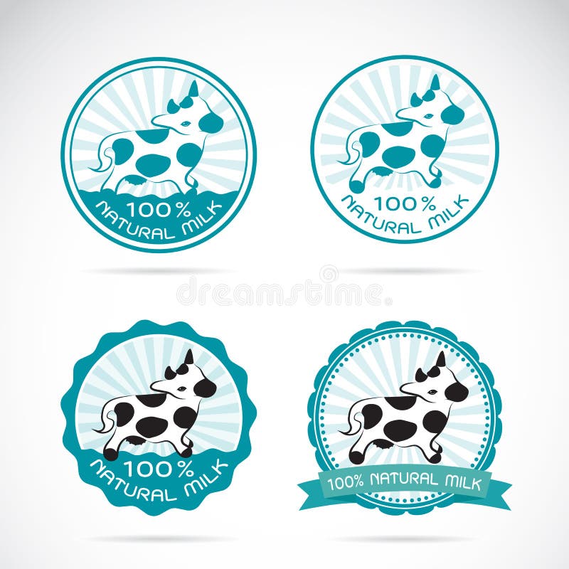 Vector of Two Cows Head Design on a White Background. Animals Farm ...