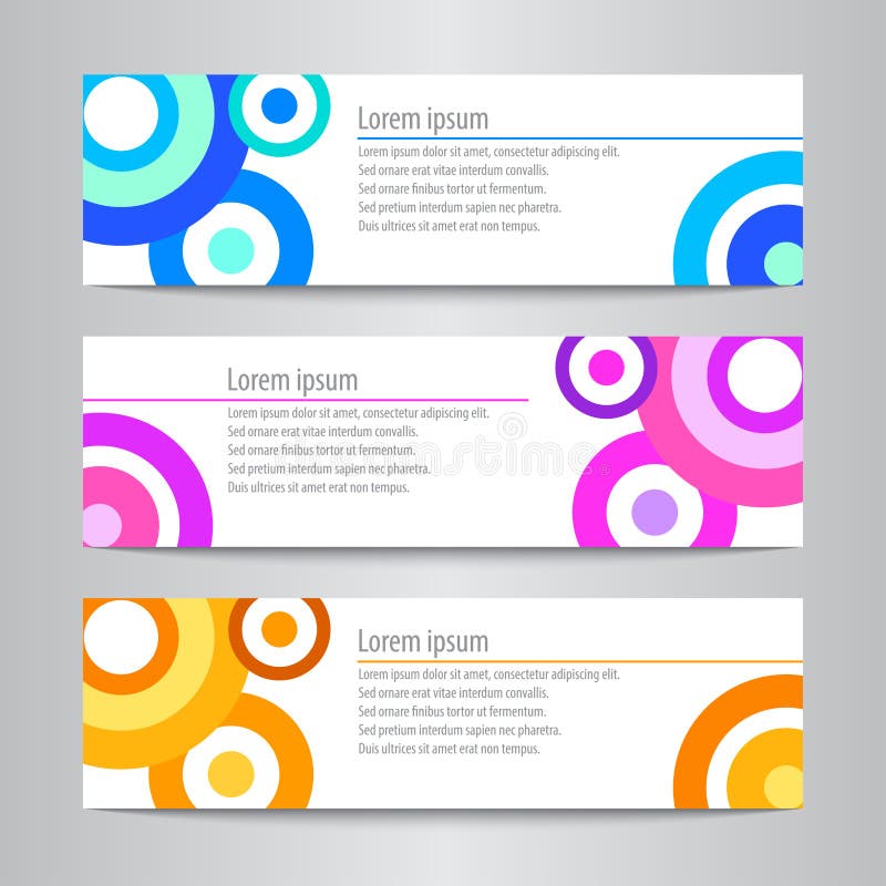 Set of Vector Design Circle Banner Template Stock Vector - Illustration ...