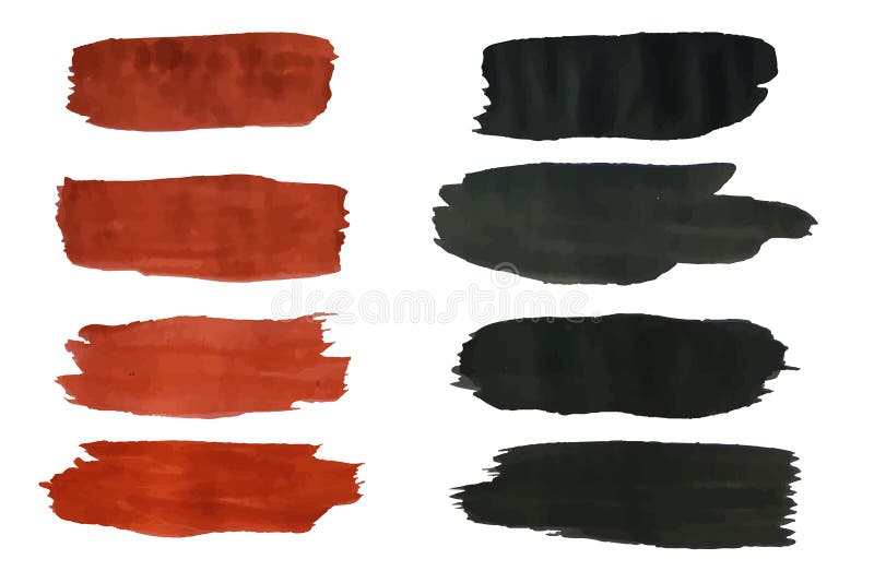 Set Vector Design of Red and Black Watercolor Patch Background for ...