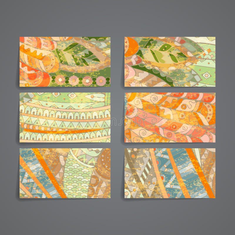 Set of Vector Design Templates. Brochures in Random Colorful Style ...