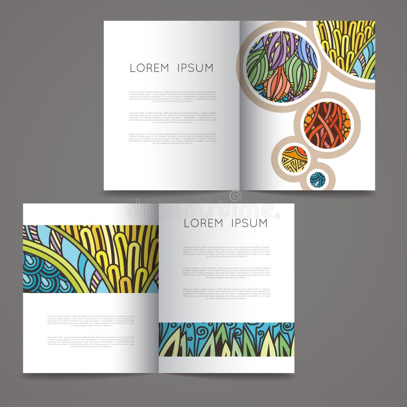Set of Vector Design Templates. Magazines in Random Colorful Style ...