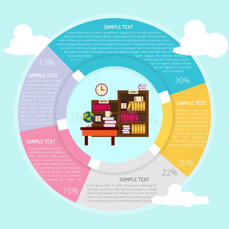 Library Infographic Set stock vector. Illustration of page - 275408323