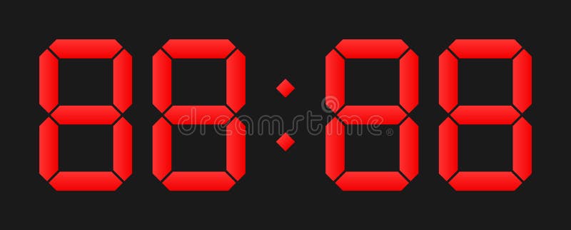 Set of Vector Digital Numbers Stock Vector - Illustration of time ...