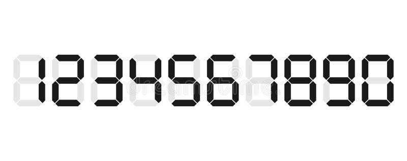 Vector digital numbers stock vector. Illustration of clock - 168900191 Vector digital numbers stock vector. Illustration of clock - 168900191