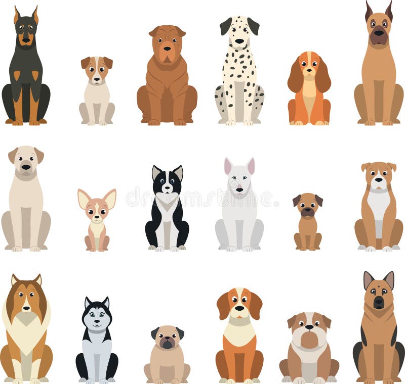 Set vector dogs stock vector. Illustration of bulldog - 88703607