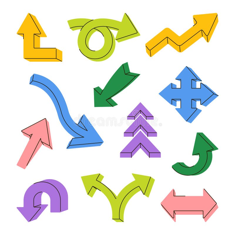 Drawn Plan Direction Arrows Vector Stock Illustrations – 418 Drawn Plan ...