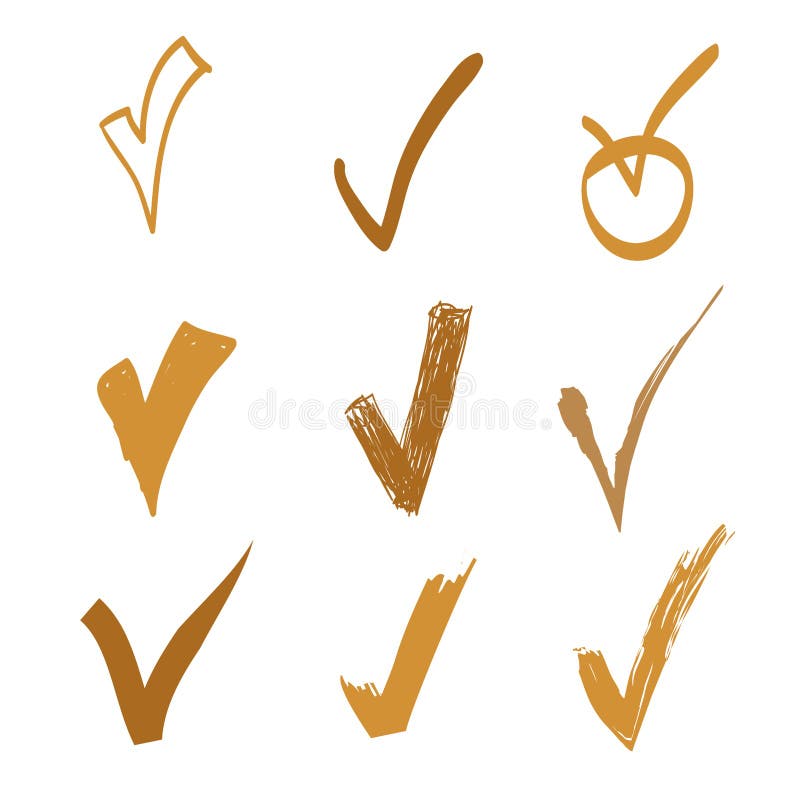 Doodle Check Mark Illustration with Hand Drawn Style Vector Stock ...