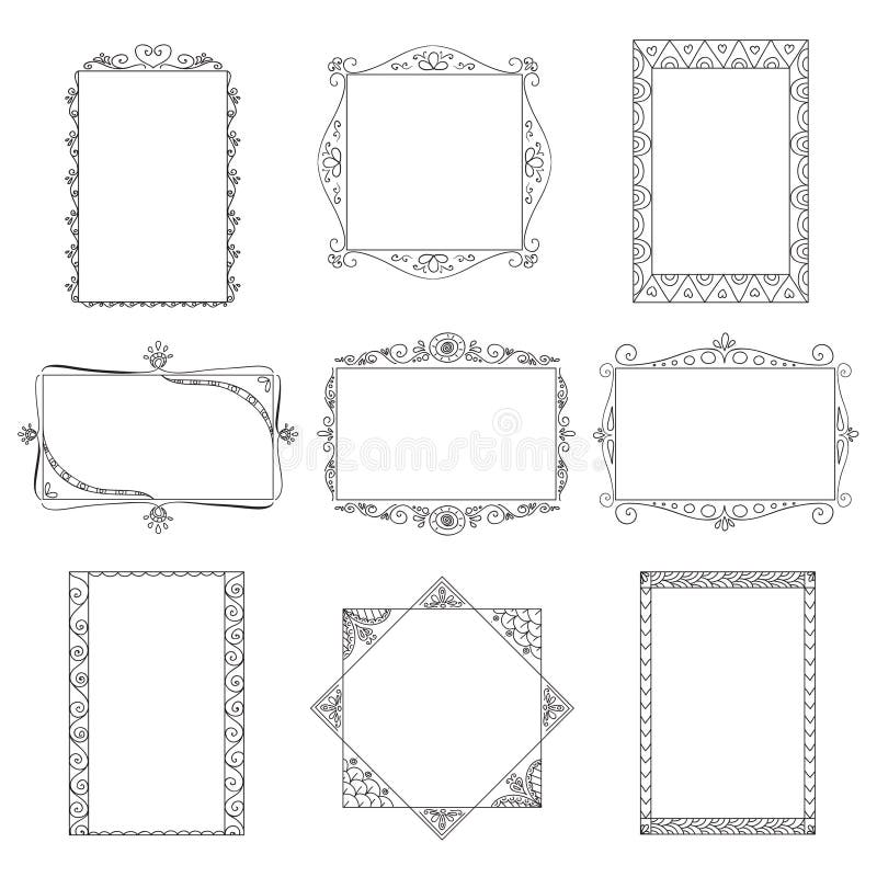 Decorative black frames stock vector. Illustration of frame - 15381908 Decorative black frames stock vector. Illustration of frame - 15381908