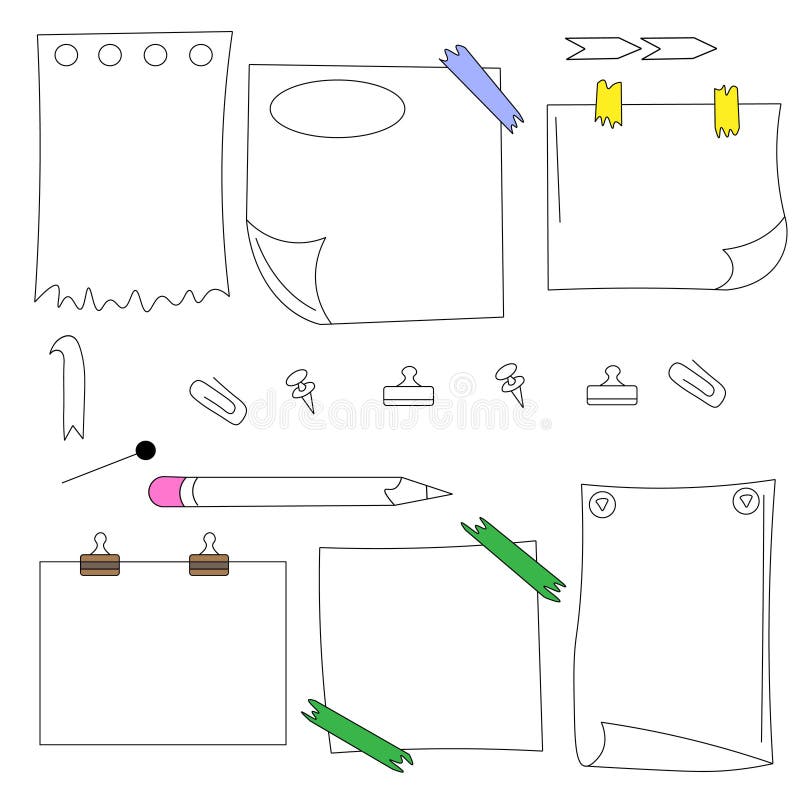 Paper Pinned Corners Stock Illustrations – 323 Paper Pinned Corners ...