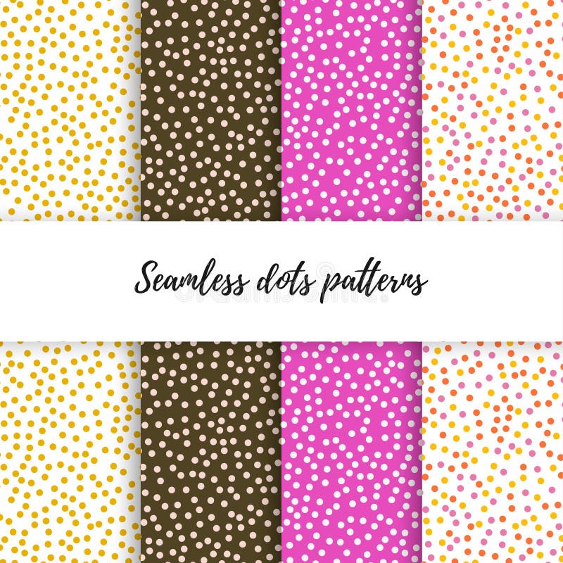Set of Vector Dot Patterns. Stock Vector - Illustration of pattern ...