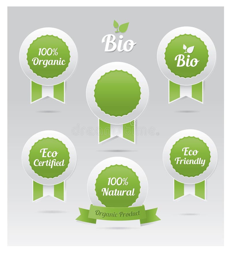 Set of vector eco badges stock vector. Illustration of symbol - 56763137