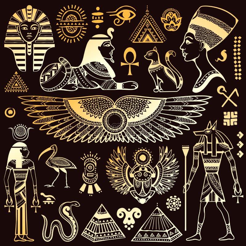 Set Of Vector Egypt Symbols Stock Vector - Image: 57844777