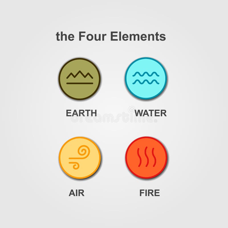 Four Elements - Vector Icons #1 Stock Vector - Illustration of wind ...