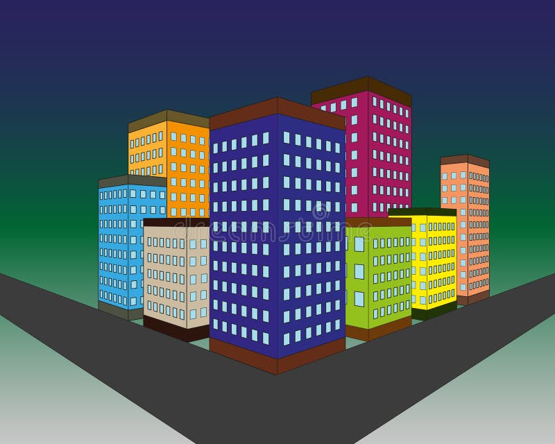 Set of Vector Flat Style Facades of Panel Houses. Classic Blocks of ...