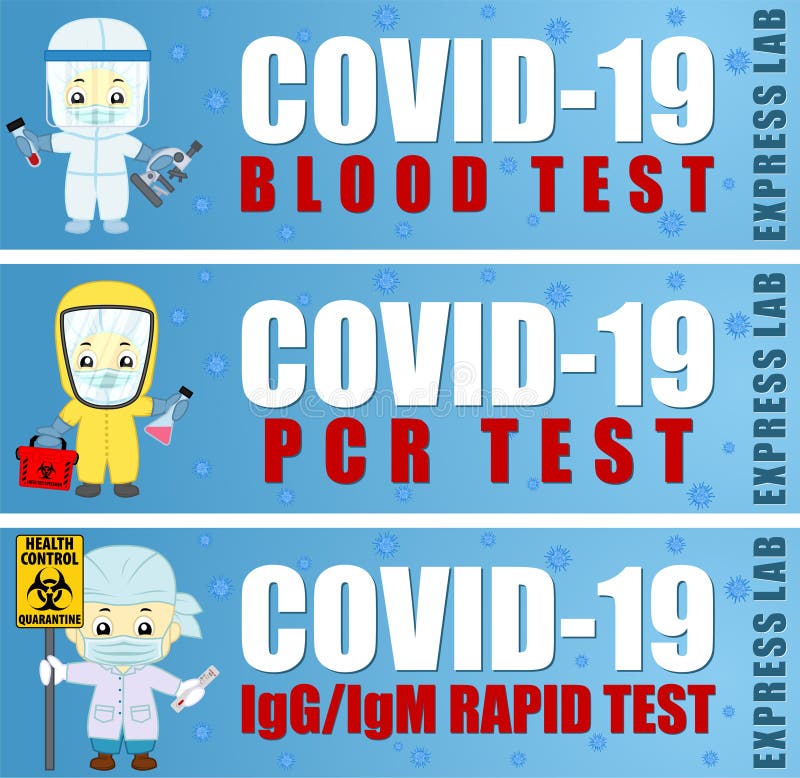 Coronavirus Testing Banner. Covid-19 RT-PCR Test Stock Vector ...