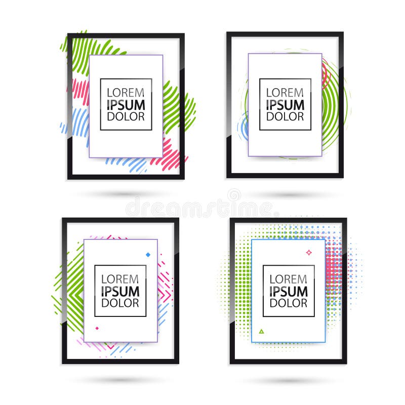 Set of Vector Frame for Your Text Stock Vector - Illustration of menu ...