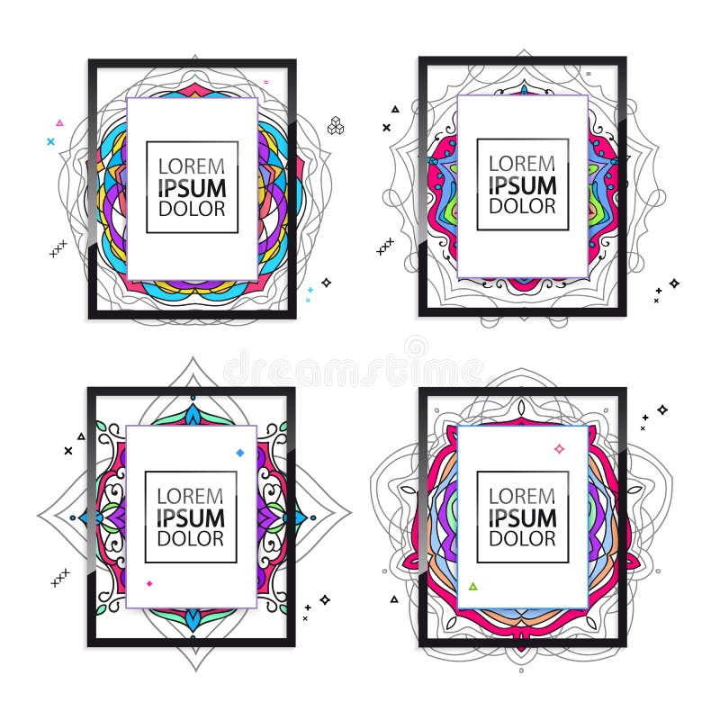 Set of Vector Frame for Your Text Stock Vector - Illustration of cover ...