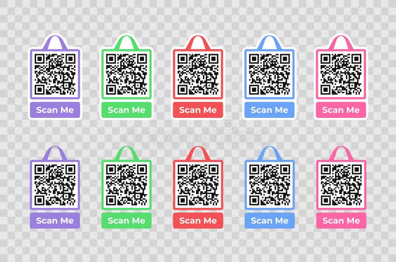 Barcode and QR Code Vector Illustrations Set Stock Vector ...