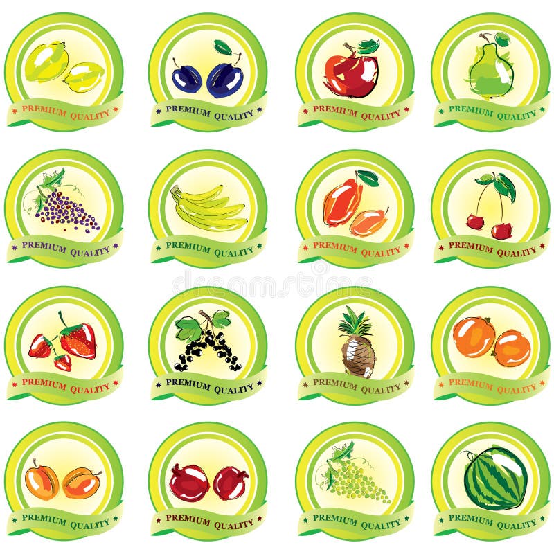 Apple, Logo, Fresh, Fruit, Fruits, Nutrition, Health Nature Set Icon ...