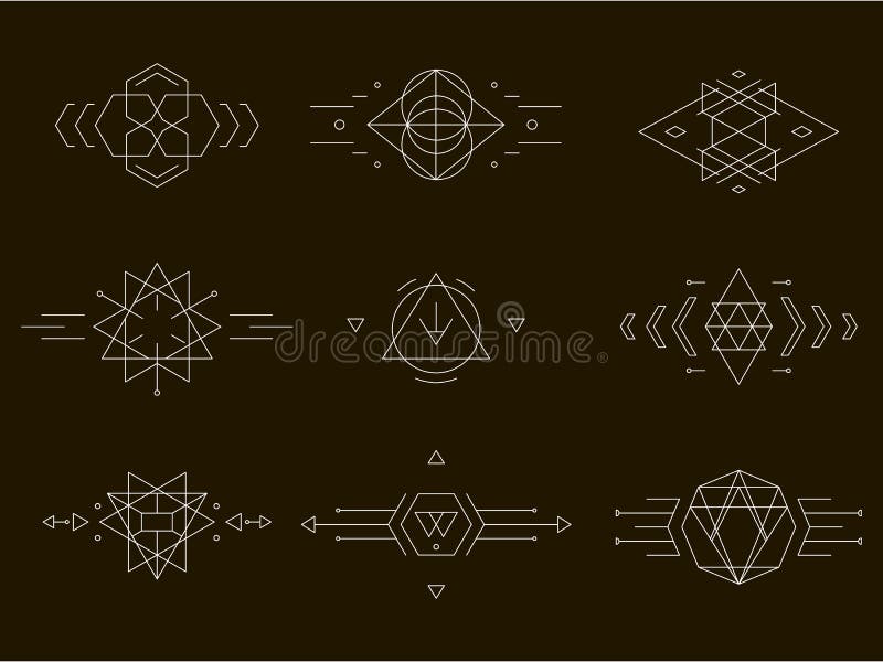 Set of Vector Geometric Icons Stock Vector - Illustration of origami ... Set of Vector Geometric Icons Stock Vector - Illustration of origami ...