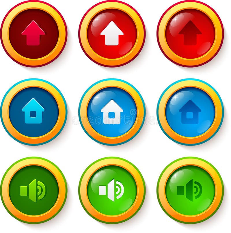 Home button icon stock vector. Illustration of gray, bubble - 6042014