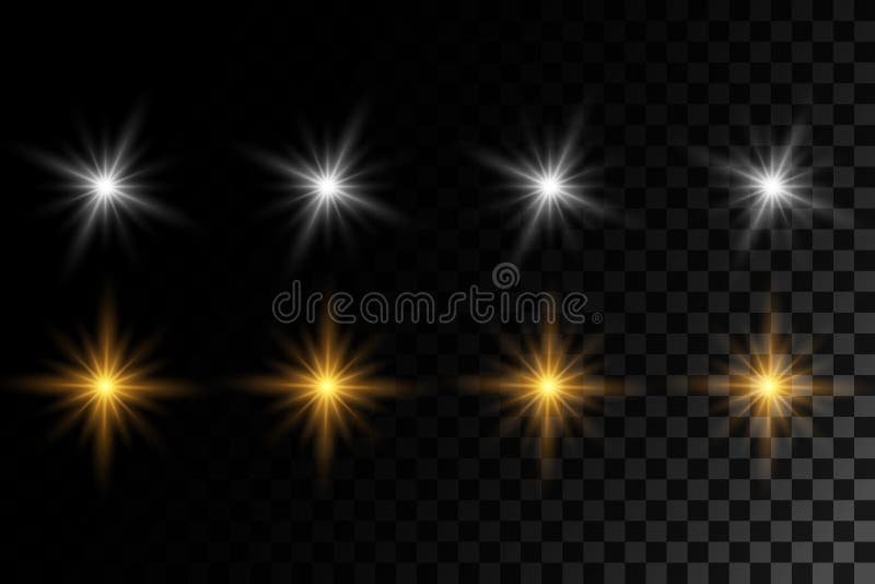 Isolated Bursts of Light, Dust Explosion, Glare Stock Illustration ...