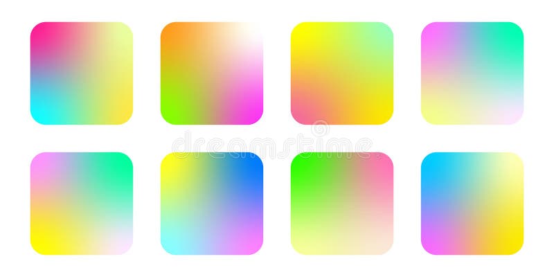 Set of Vector Gradient Color App Icon Backgrounds Stock Vector ...