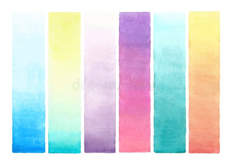 Set of Vector Gradient Watercolor Wash Textures Stock Vector ...