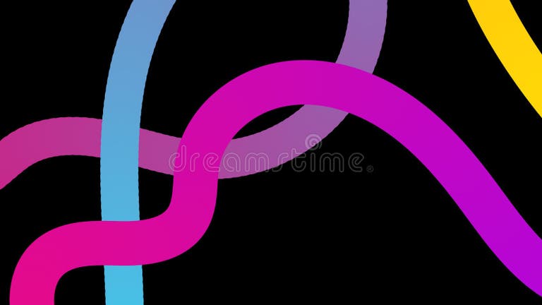 Set of Vector Graphic Elements. Abstract Shapes with Smooth Wavy Lines ...