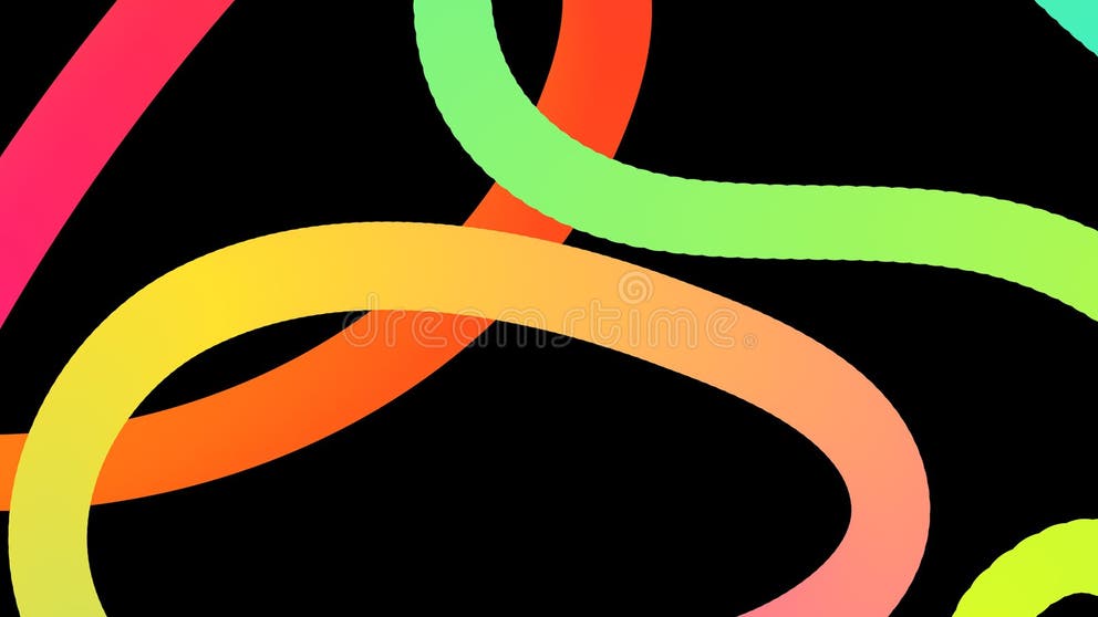 Set of Vector Graphic Elements. Abstract Shapes with Smooth Wavy Lines ...