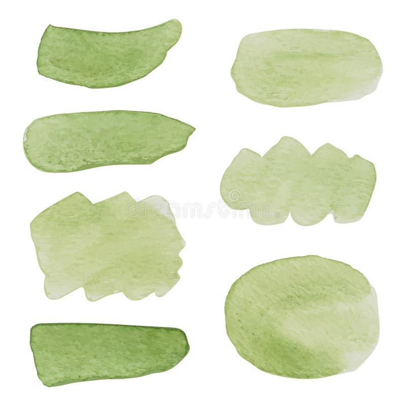 Vector of Green Watercolor Grunge Patch Background Collection Stock ...