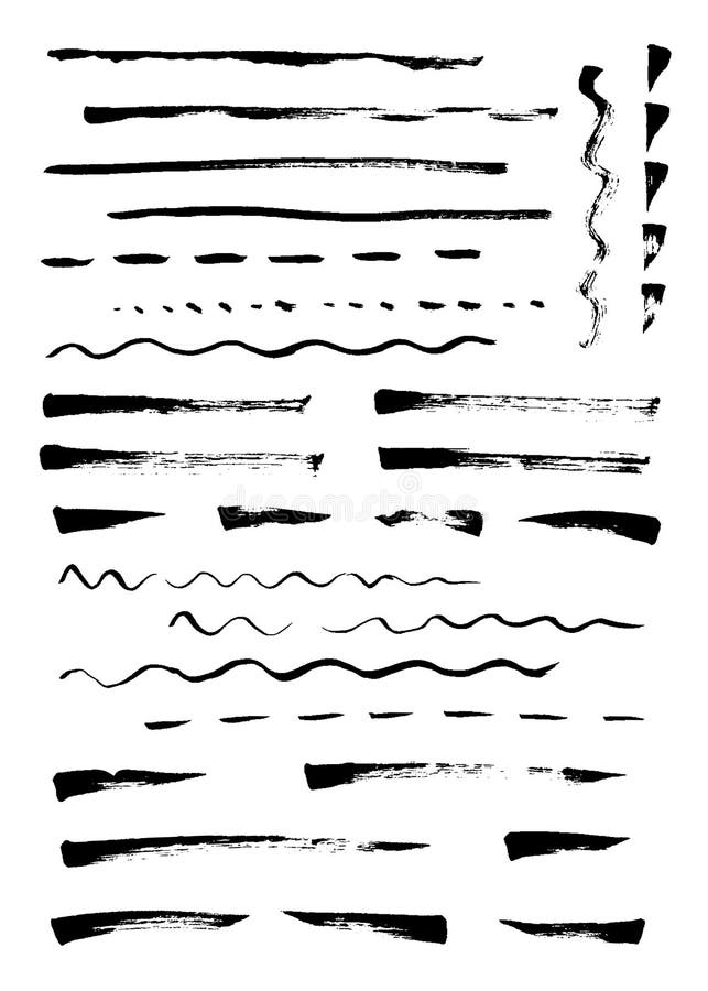 Set of Vector Grungy Graphite Pencil Art Brushes. Pencil Textures of ...